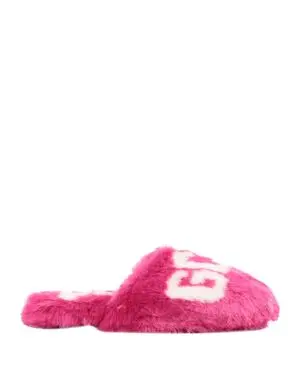Gcds Textile Slippers With Plush Fabric And Logo