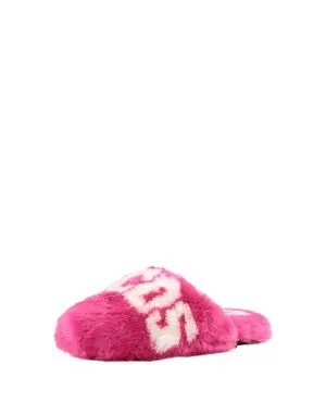 Gcds Textile Slippers With Plush Fabric And Logo