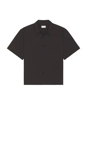 PERCIVAL Rowan Seersucker Boxy Shirt In Blue