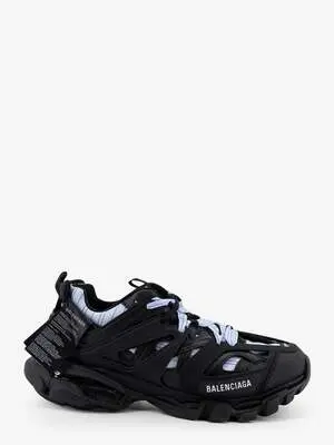 Balenciaga Track Polyurethane Sneakers With Side Logo - Black