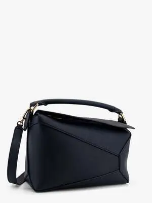 Loewe Puzzle Edge Small Leather Handbag - Blue