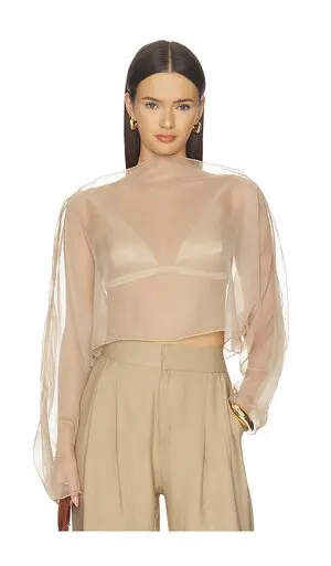 NONCHALANT LABEL Ezra Top In Tan - Sand
