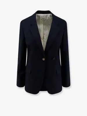 ALYSI Sartorial Virgin Wool Blend Blazer - Blue