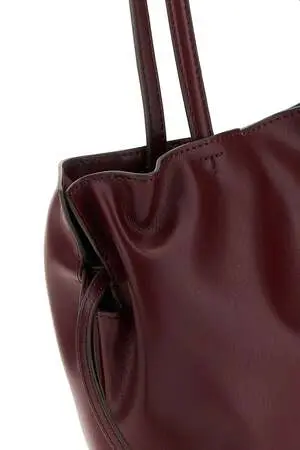 Tory Burch Burgundy Synthetic Leather Small Ella Shoulder Bag