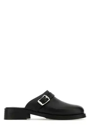 Our Legacy Leather Slippers - Black