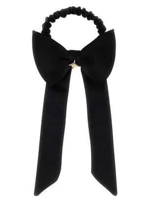 FERRAGAMO Satin Scrunchie - Black