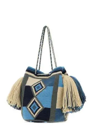 JW Anderson Embroidered Fabric Wayuu Bucket Bag