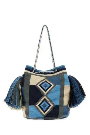 JW Anderson Embroidered Fabric Wayuu Bucket Bag