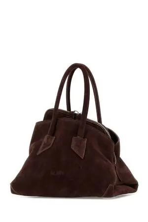 Attico Chocolate Suede Mini La Passeggiata Handbag
