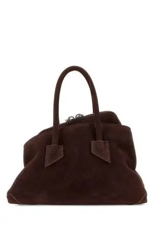Attico Chocolate Suede Mini La Passeggiata Handbag