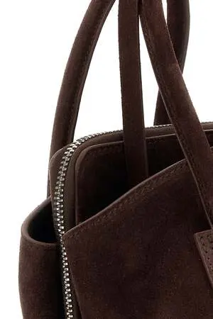 Attico Chocolate Suede Mini La Passeggiata Handbag