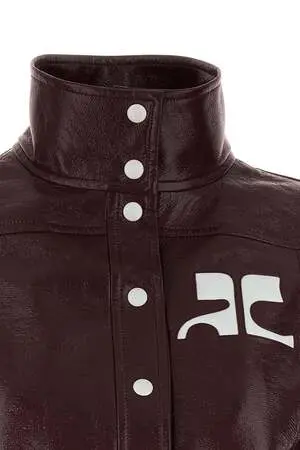 COURREGES Aubergine Vinyl Blazer