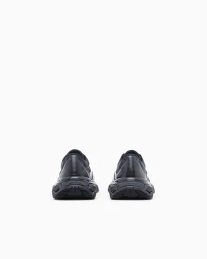 Giorgio Armani Sneaker In Nylon And Leather With Rubber Sole