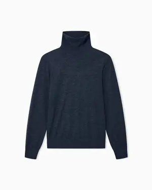 Giorgio Armani Sweater Regular Fit Plain Knit Cashmere Grey