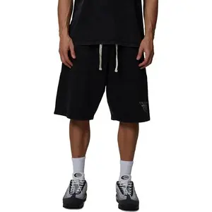 GOOD FOR NOTHING Oversized Eagle Shorts - Black