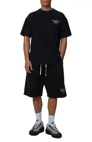 GOOD FOR NOTHING Oversized Eagle Shorts