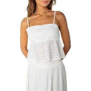 Roxy Pierside Textured Camisole With Flounce Hem