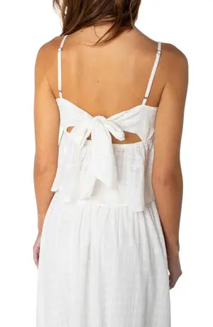 Roxy Pierside Textured Camisole With Flounce Hem