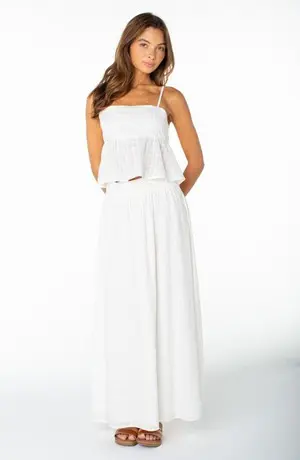 Roxy Pierside Textured Camisole With Flounce Hem
