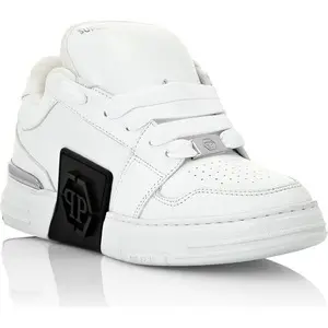 Philipp Plein Super Street Lo-top Sneakers With Hexagon Logo - White