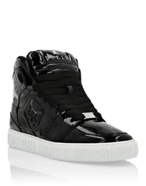 Philipp Plein Super Street Hi-top Sneakers Skull&bones - Black