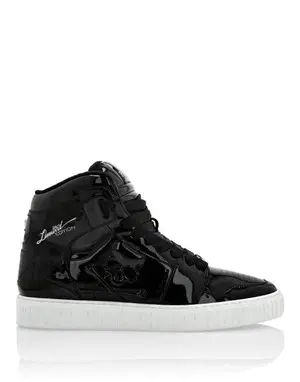 Philipp Plein Super Street Hi-top Sneakers Skull&bones - Black