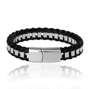 Lucky Brand Woven & Stainless Link Bracelet