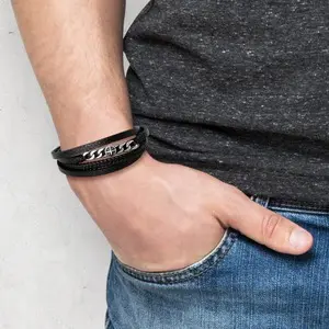 Lucky Brand Multi-row Chain Bracelet With Compass Emblem