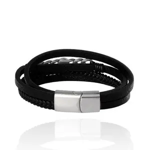 Lucky Brand Multi-row Chain Bracelet With Compass Emblem