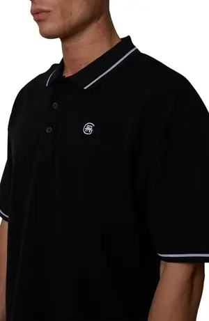 GOOD FOR NOTHING Oversized Polo - Black