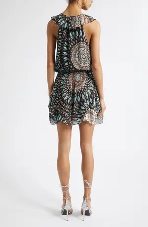 Ramy Brook Morgan Medallion Silk Minidress