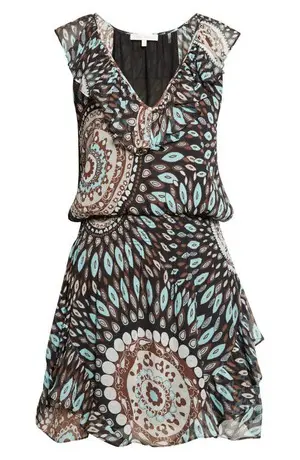 Ramy Brook Morgan Medallion Silk Minidress