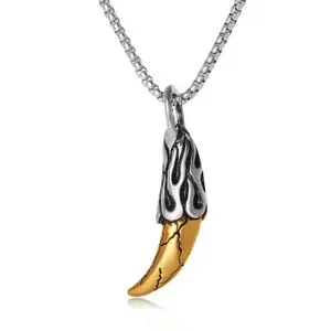 Lucky Brand Claw Pendant Necklace - Silver