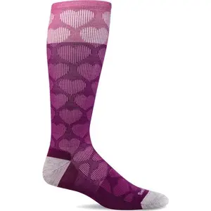 SOCKWELL Heart Throb Knee-High Compression Socks Violet