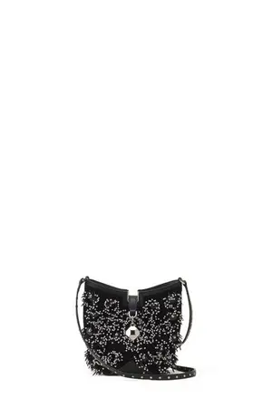 LANVIN Catch Embroidered Leather Bucket Bag