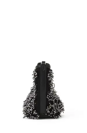 LANVIN Catch Embroidered Leather Bucket Bag