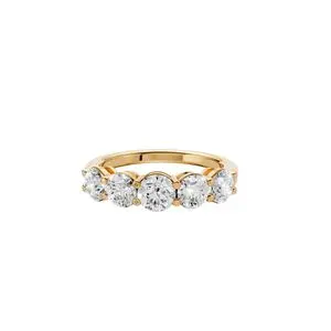 AYA FINE JEWELRY 1.76 Ctw Round Cut Lab Diamond Engagement Ring In 14k Gold - Yellow