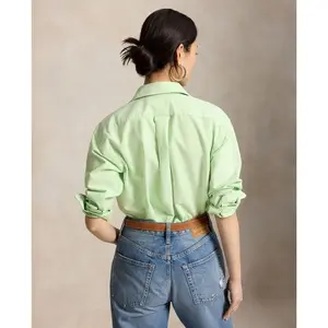 Ralph Lauren Relaxed Fit Cotton Oxford Shirt - Lime Drop