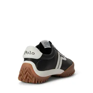 Ralph Lauren Leather Treaded Low-top Sneaker
