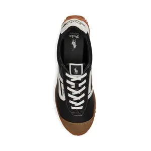 Ralph Lauren Leather Treaded Low-top Sneaker