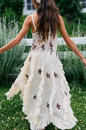 Free People Rosa Embroidered Maxi Top