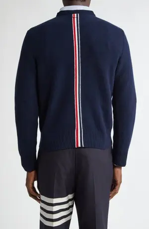 Thom Browne Washed Wool Piqué Sweater
