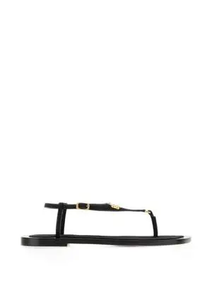 Balenciaga Riva Logo-plaque Sandals - Black