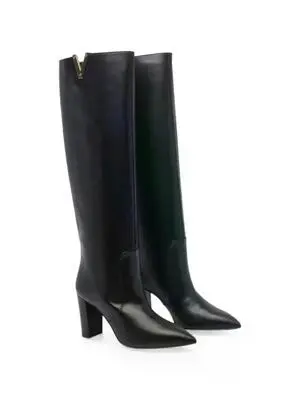 VIA ROMA 15 Pointed-toe V-logo Boots