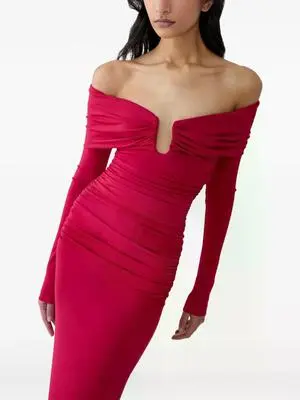 Carolina Herrera Off-shoulder Midi Dress