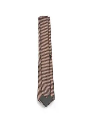 Giorgio Armani Diagonal-stripe Tie - Brown