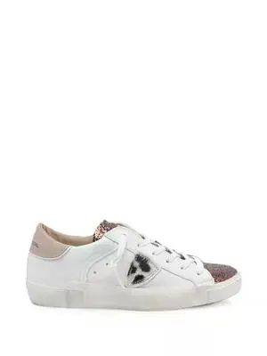 Philippe Model Prsx Glitter-panel Sneakers - White