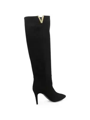VIA ROMA 15 Pointed-toe Suede Boots