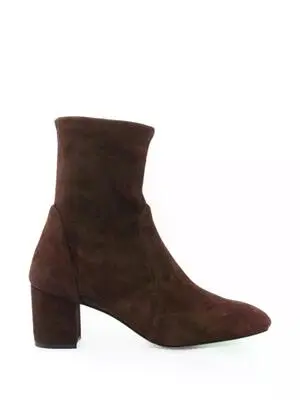 STUART WEITZMAN Yuliana Suede Ankle Boots - Brown