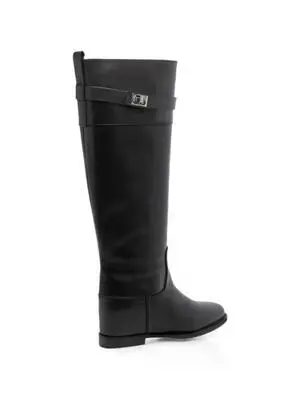 VIA ROMA 15 Padlock Leather Boots